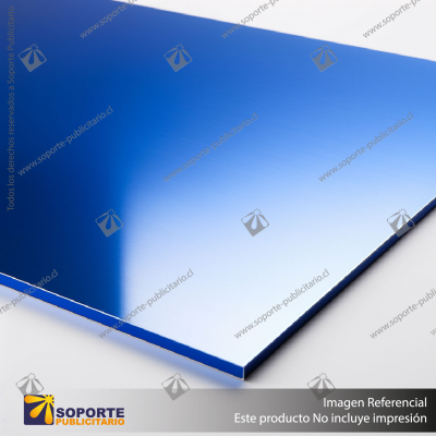 ALUMINIO COMPUESTO EXTERIOR AZUL 4 MM HPCBOND PVDF - 1.50 X 5 MT